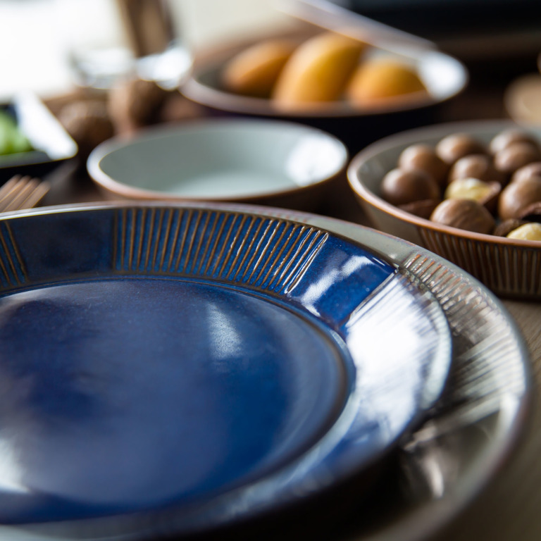 Round plate 23cm - Lovene - Blue - ENVIE Casa